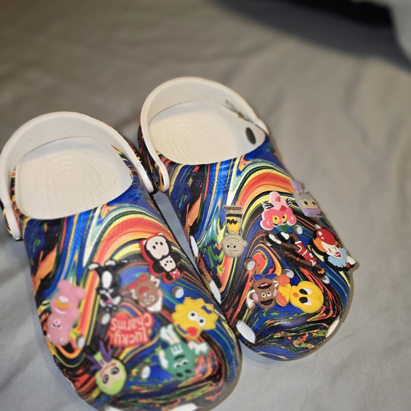CROCS | Shoes | Crocs White Cartoon Clogs | Poshmark